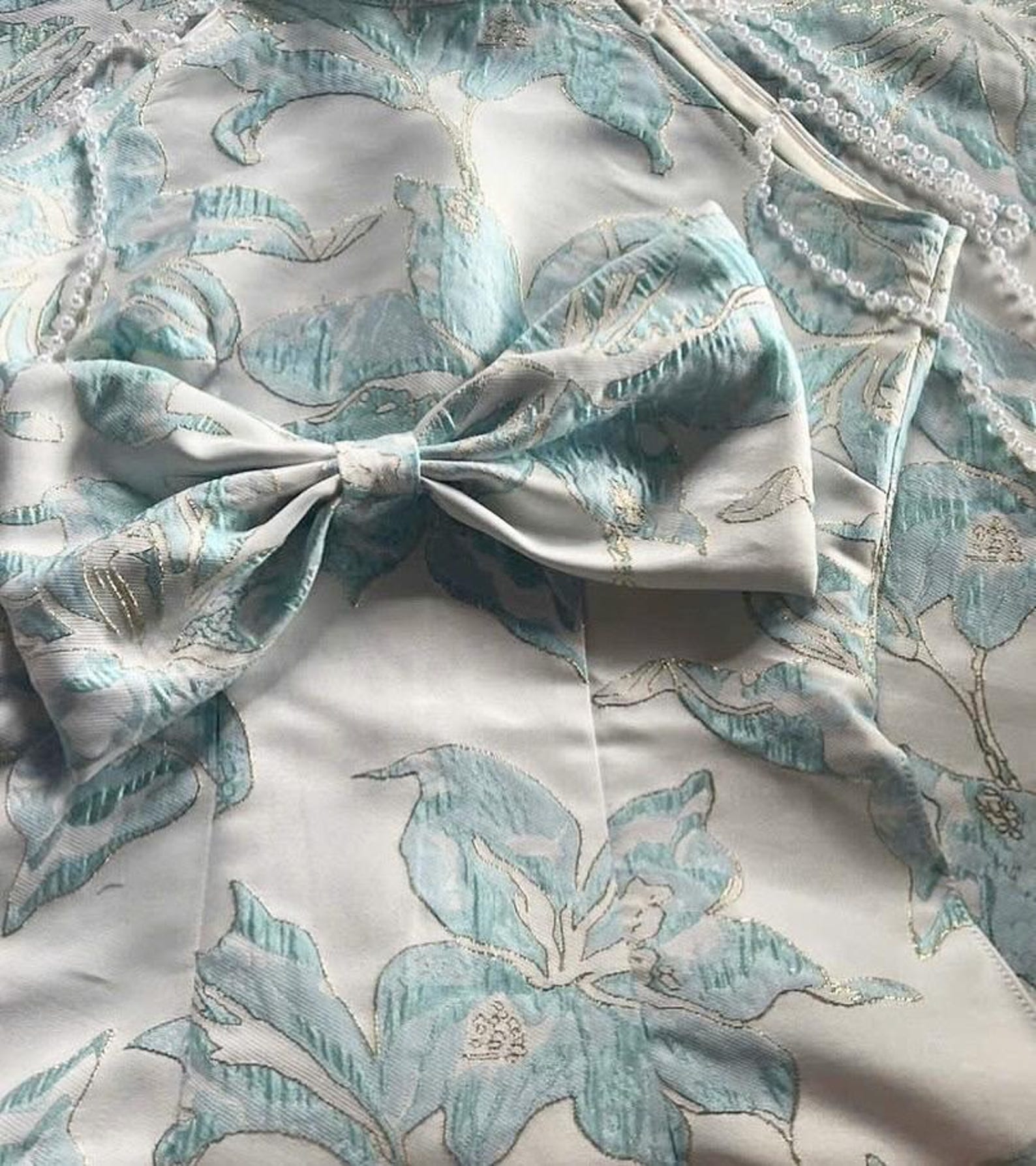 Vietnamese Traditional & Modern Ao Dai Yem Bowl Turquoise With Pearl ...