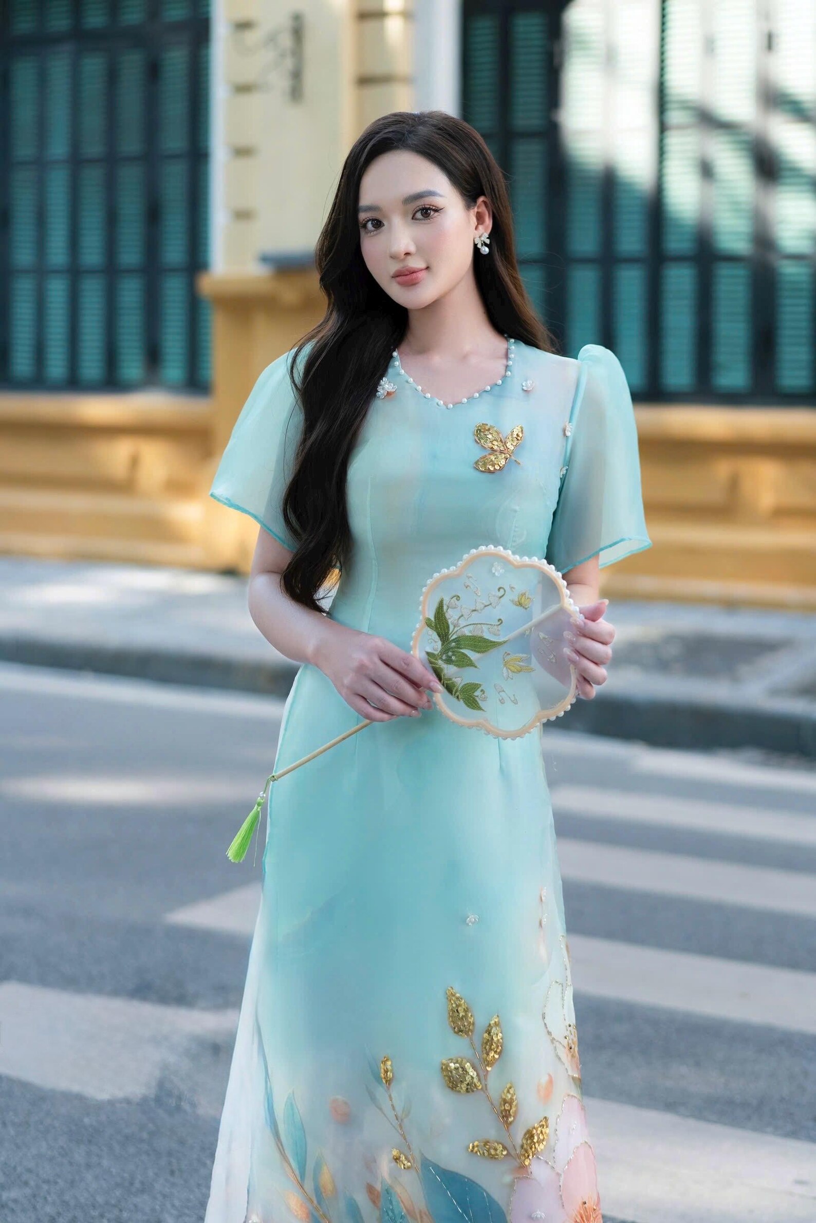 Vietnamese Traditional & Modern Ao Dai TA Aodai Turquoise, Pants ...