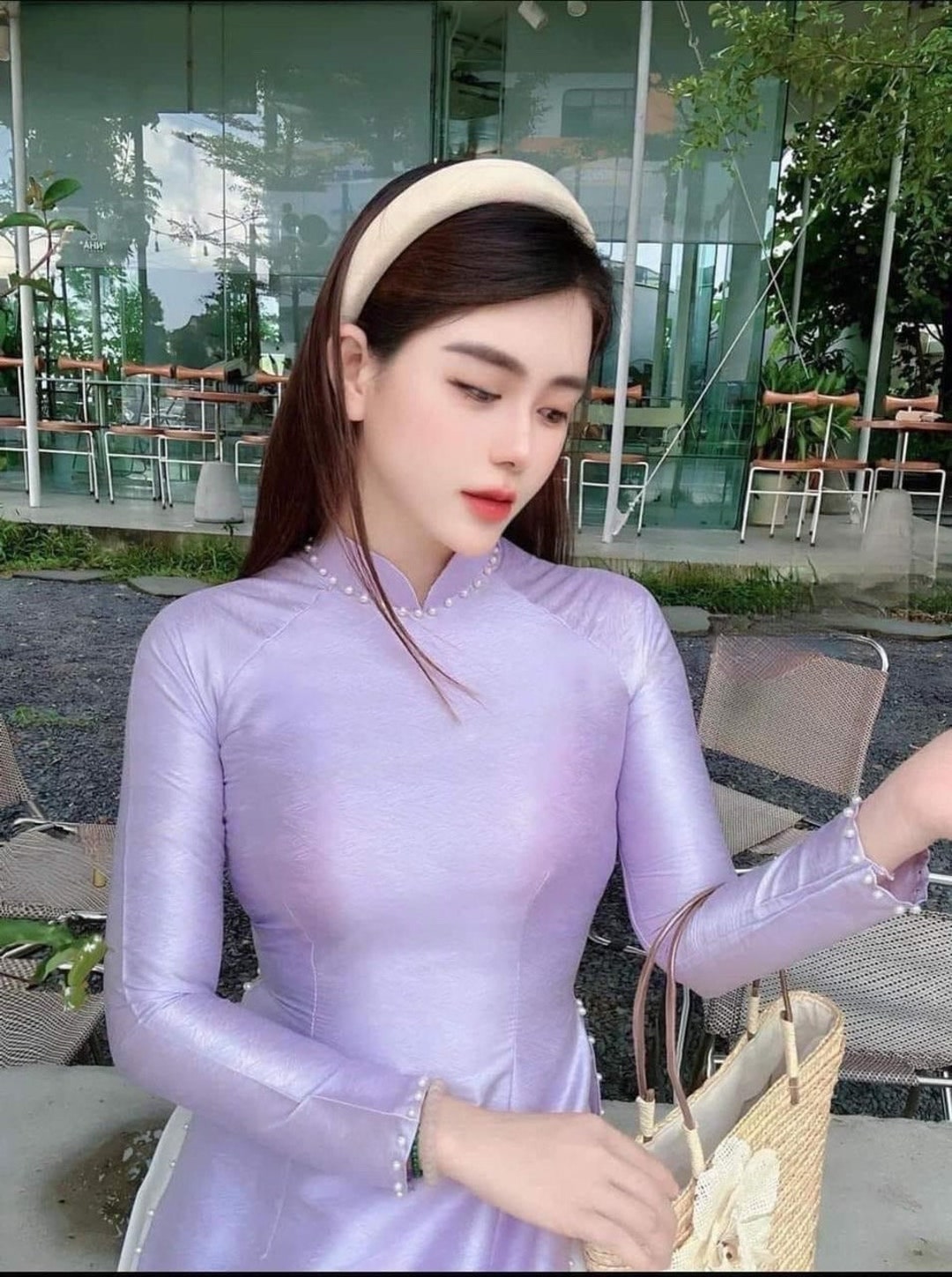 Vietnamese Traditional Aodai Lua Van Go Lilac, Pants Included - Etsy