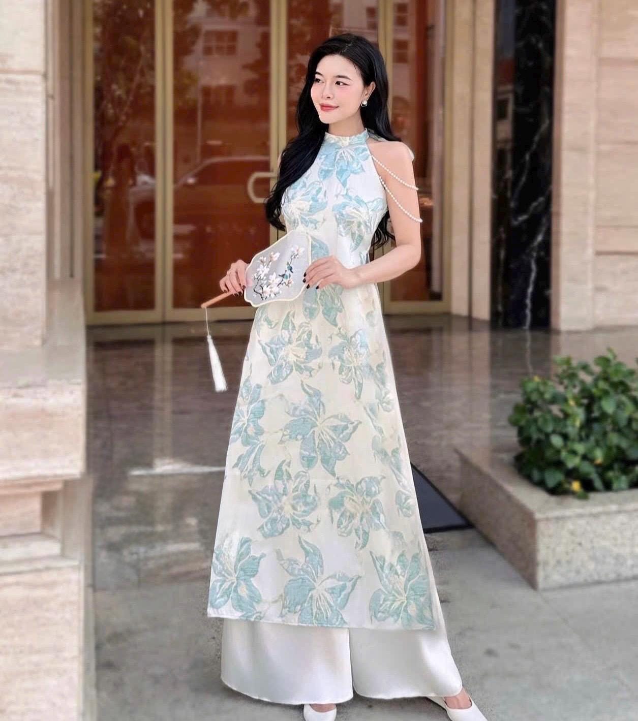 Vietnamese Traditional & Modern Ao Dai Yem Bowl Turquoise With Pearl ...
