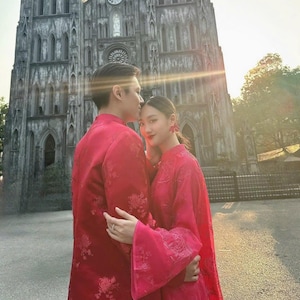 Vietnamese Traditional & Modern Ao Dai Kylan Rose Hot Pink Loose Style ...