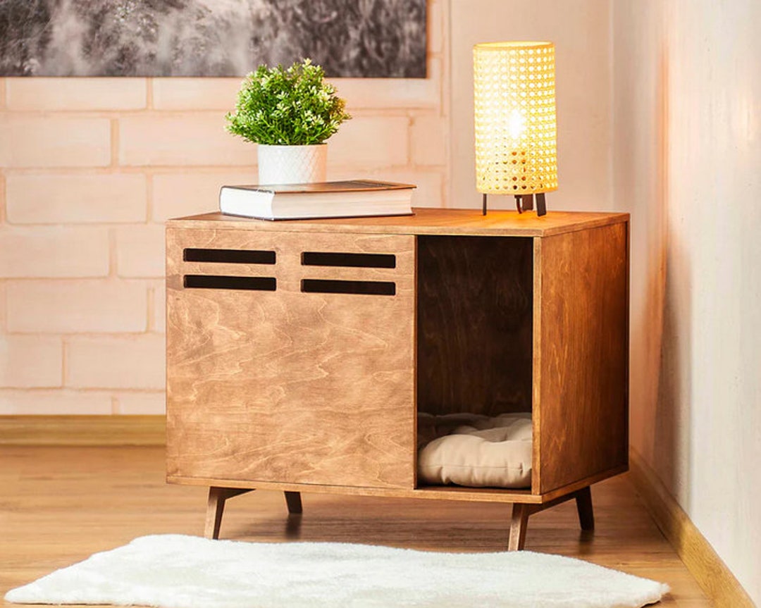 Chic and Stylish Wooden Cat House With Legs - Etsy