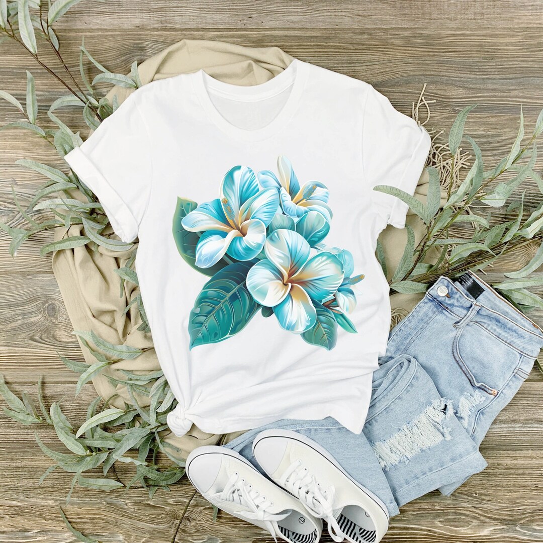 Tropical Flower T-shirt, Spring Flowers Shirt, Spring Tee, Vacation T ...
