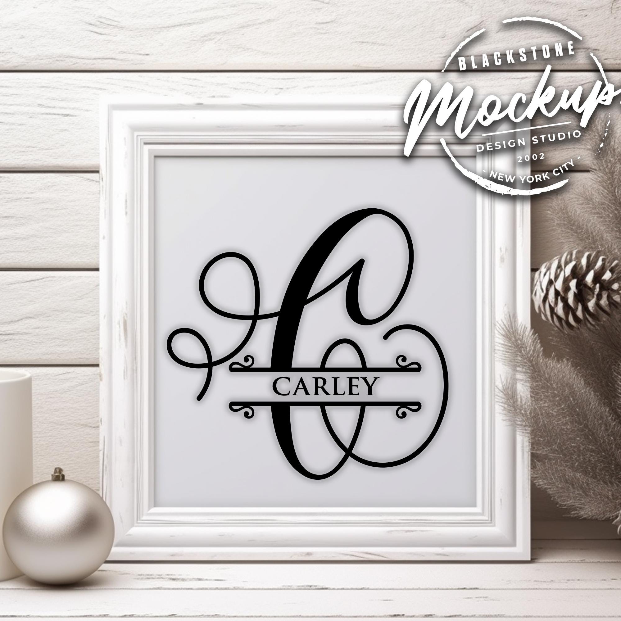 Split Monogram Alphabet SVG, DXF, PNG, Split Monogram Frame Alphabet ...