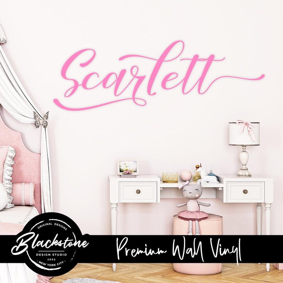Personalized Wall Decal Girl Name Wall Decal Nursery Wall Decal ...