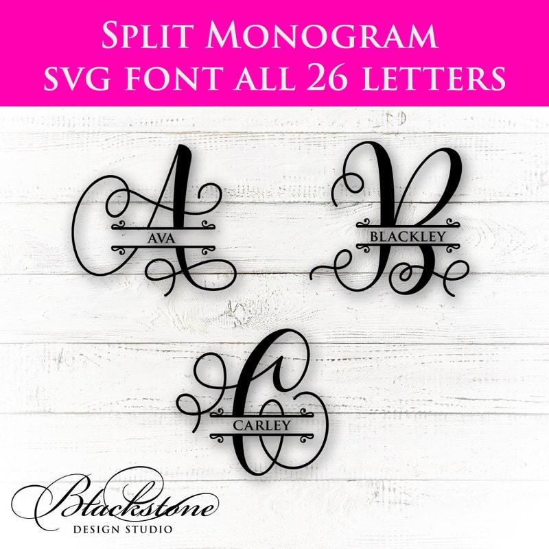 Split Monogram - Etsy