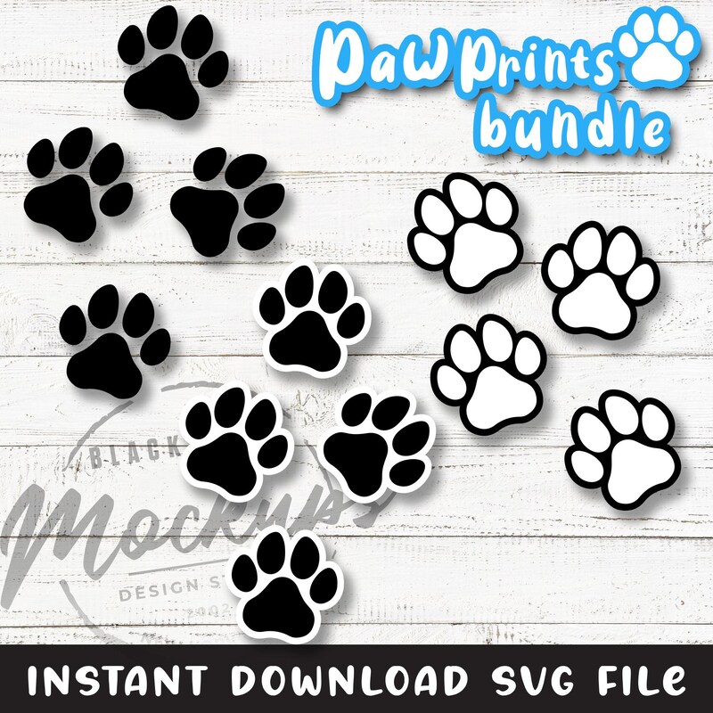 Dog Paw Svg - Etsy