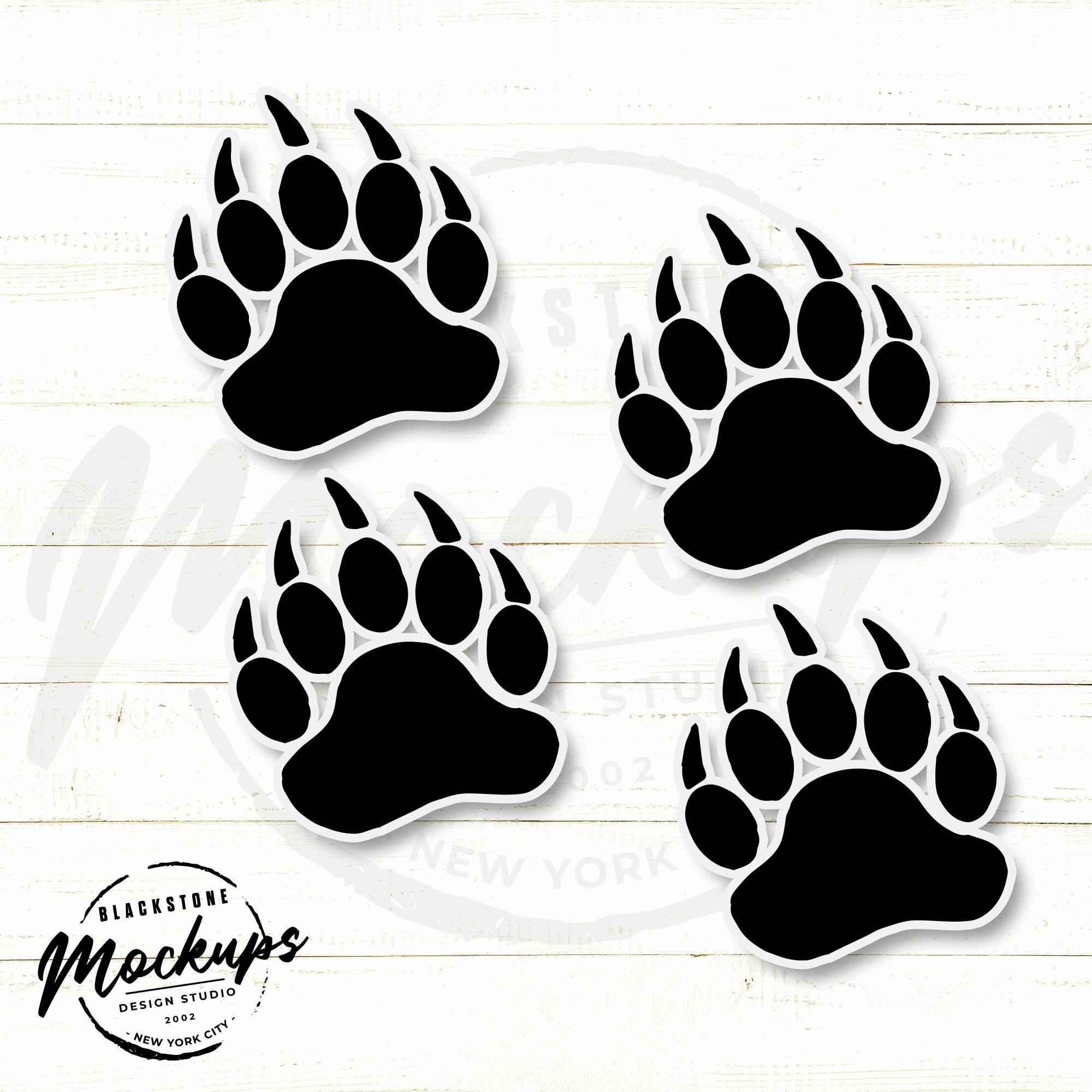 Bear Paw Print SVG Styles Animal Paw SVG Bear Paw SVG Bear & Animal Paw ...