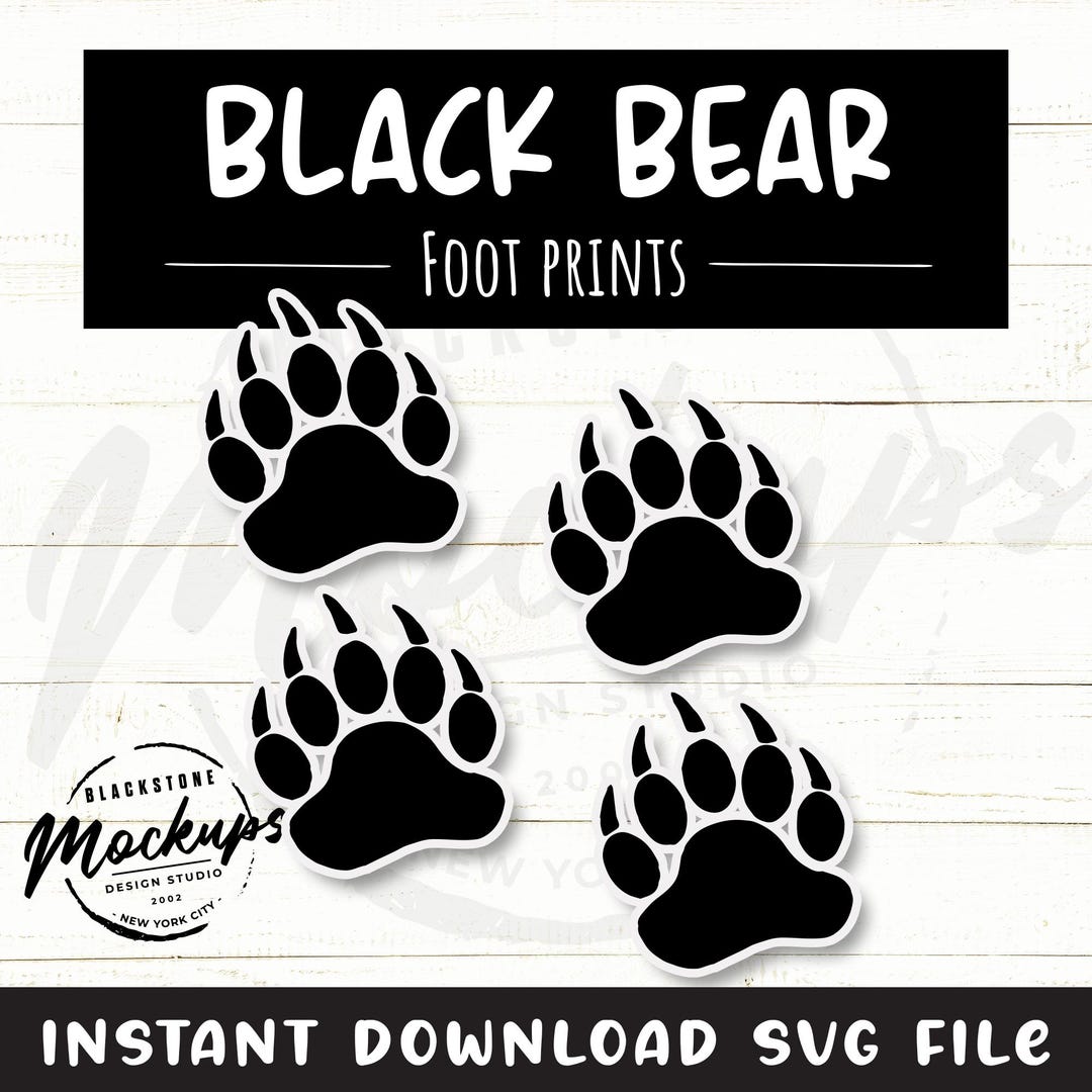 Bear Paw Print SVG Styles Animal Paw SVG Bear Paw SVG Bear & Animal Paw ...