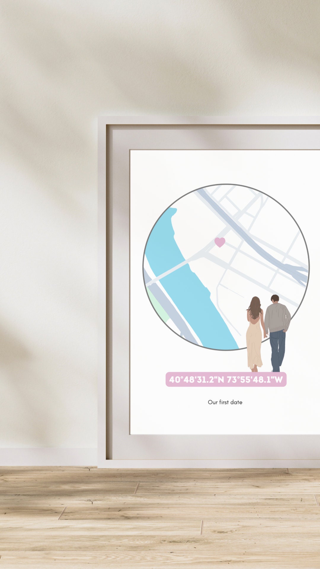 Personalized Love Story Map - Custom Digital Art for Couples - Etsy
