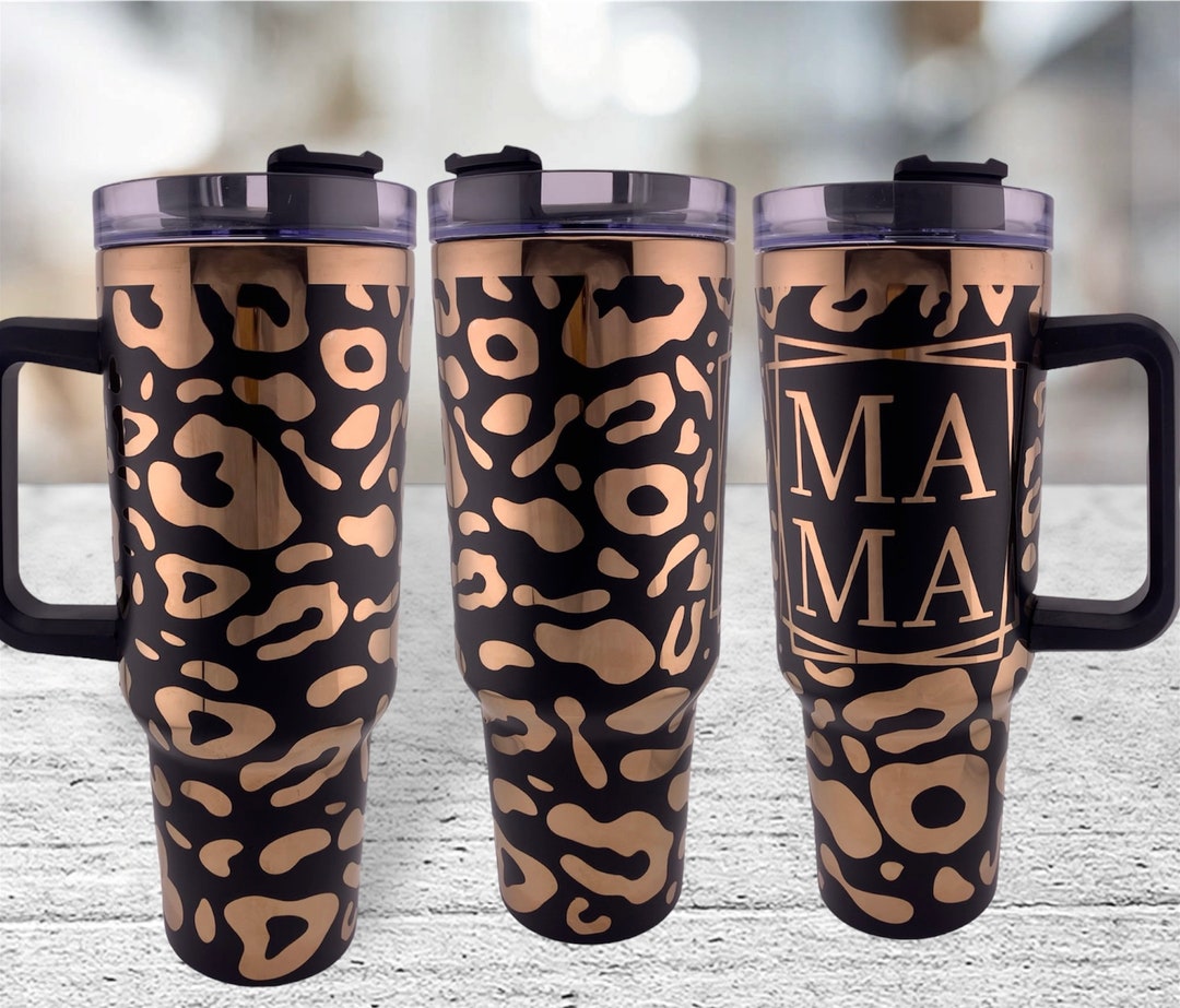 Engraved Leopard Print 40 Oz Tumbler Gift for Mom - Etsy