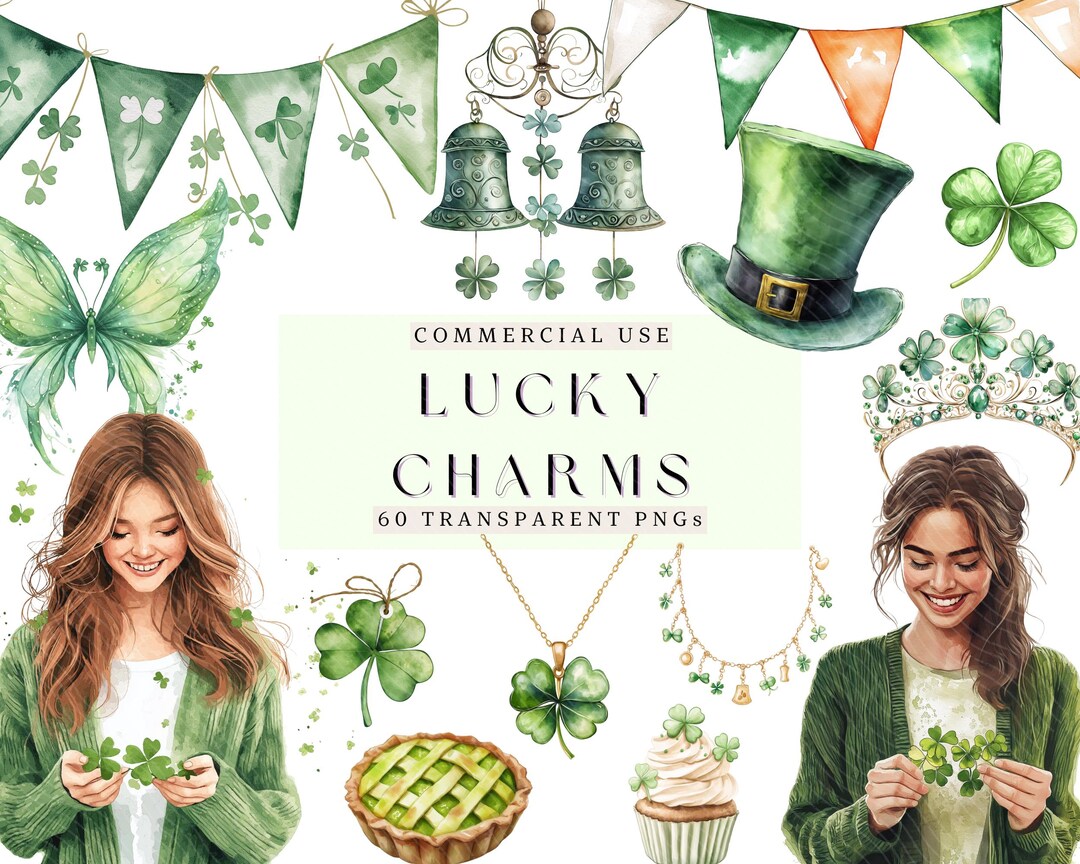 St Patricks Day Clipart Watercolor Leprechaun Clover Irish Shamrock ...
