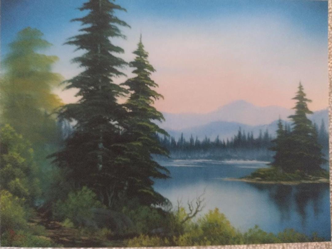Bob Ross "island in the Wilderness" Art Fridge Magnet 4 1/2 X 6" New - Etsy