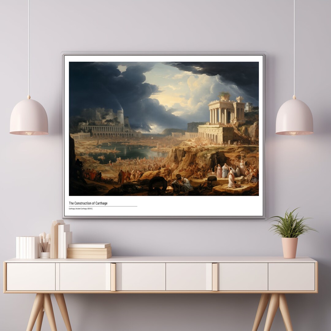 The Construction of Carthage Poster, Ancient City Establishment Print ...