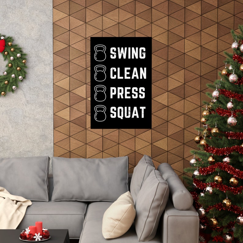 Kettlebell Poster, Gym Poster, Workout Decor, Kettlebell Decoration ...
