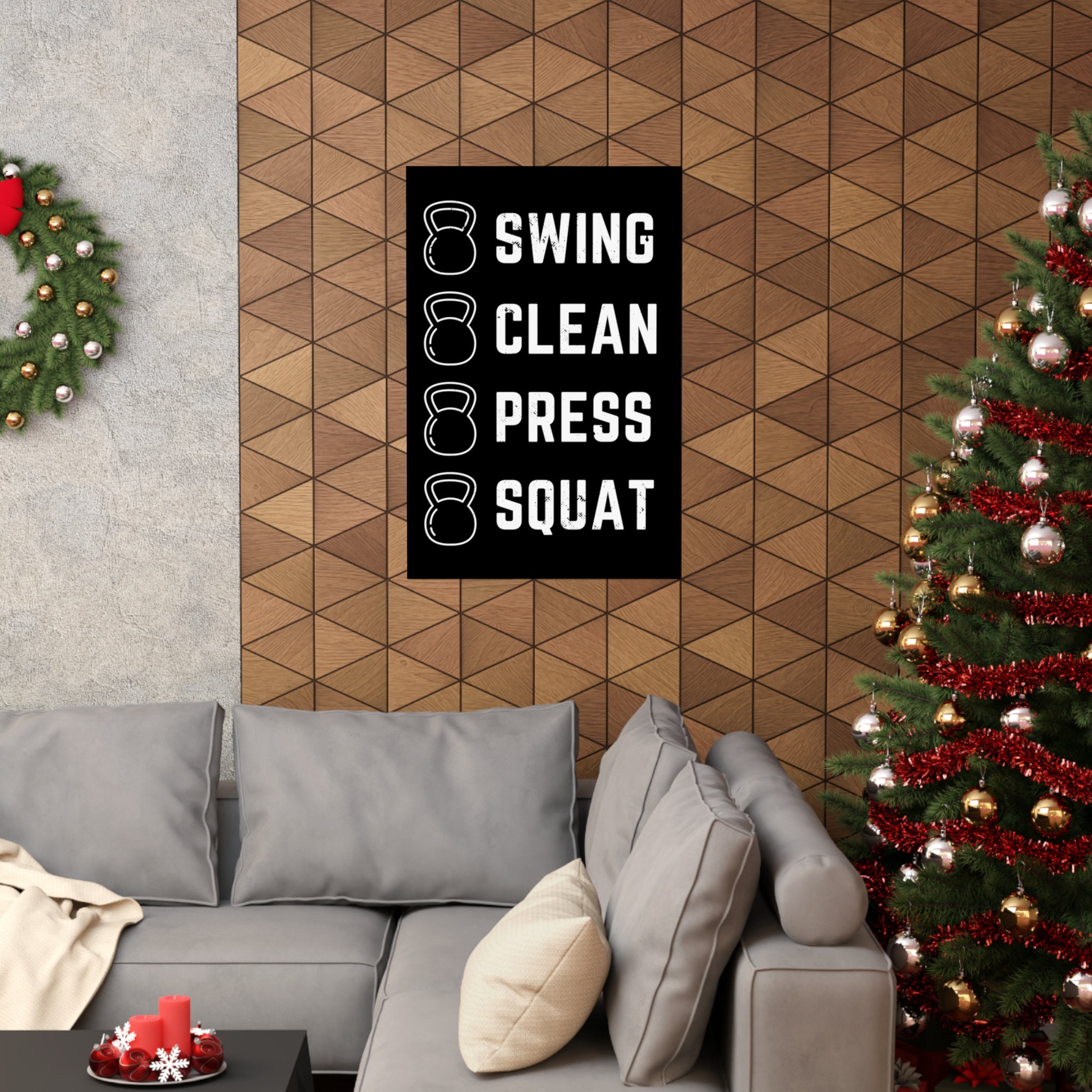 Kettlebell Poster, Gym Poster, Workout Decor, Kettlebell Decoration ...