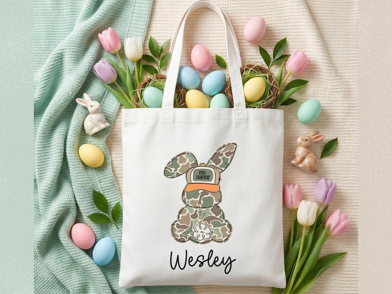 Custom Easter Basket, Easter Egg Hunts, Bunny Baskets for Kids Bag ...