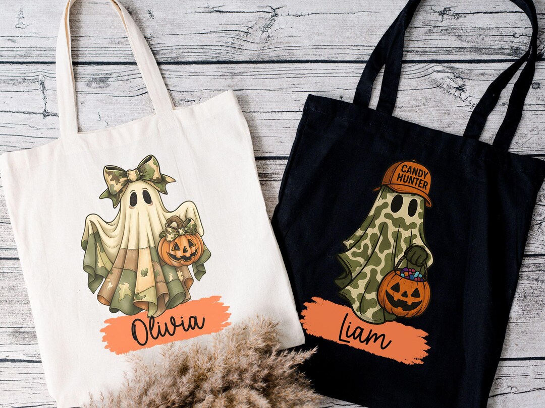 Custom Halloween Treat Bag With Name, Trick or Treat Basket ...