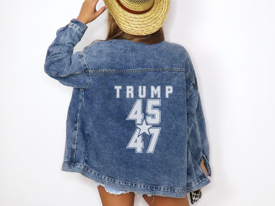Trump Denim Jacket, Trump 2024, Trump Gift, Trump Merch, Trump Girl ...