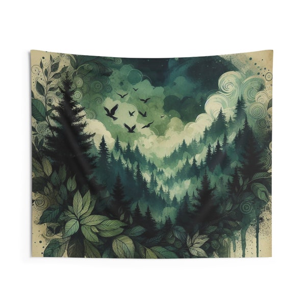 Forest Tapestry - Etsy