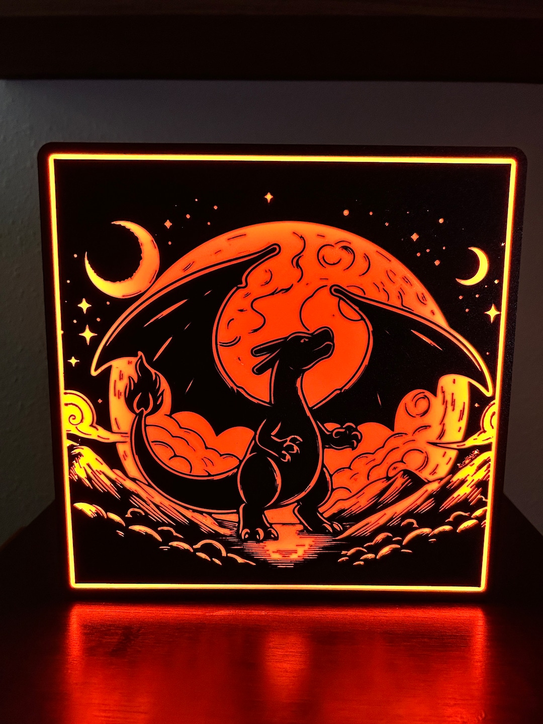 Charizard Pokemon Mural Lightbox Lamp - Etsy