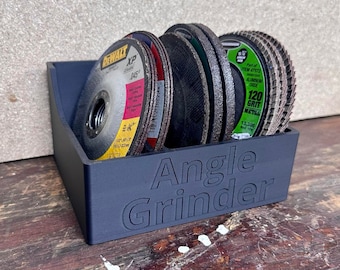 Angle Grinder Disc Holder - Disk Organizer (4.5" Disks), Wall Mounted ...