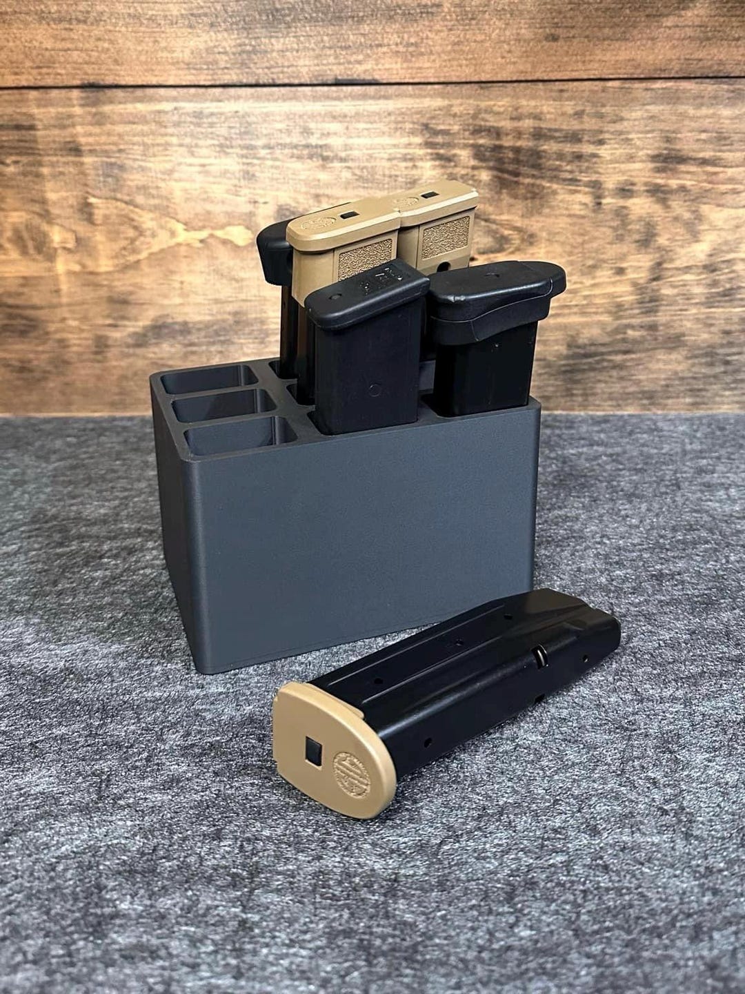 Glock Magazine Holder, Double Stack 9mm Magazine Organizer for Storing ...