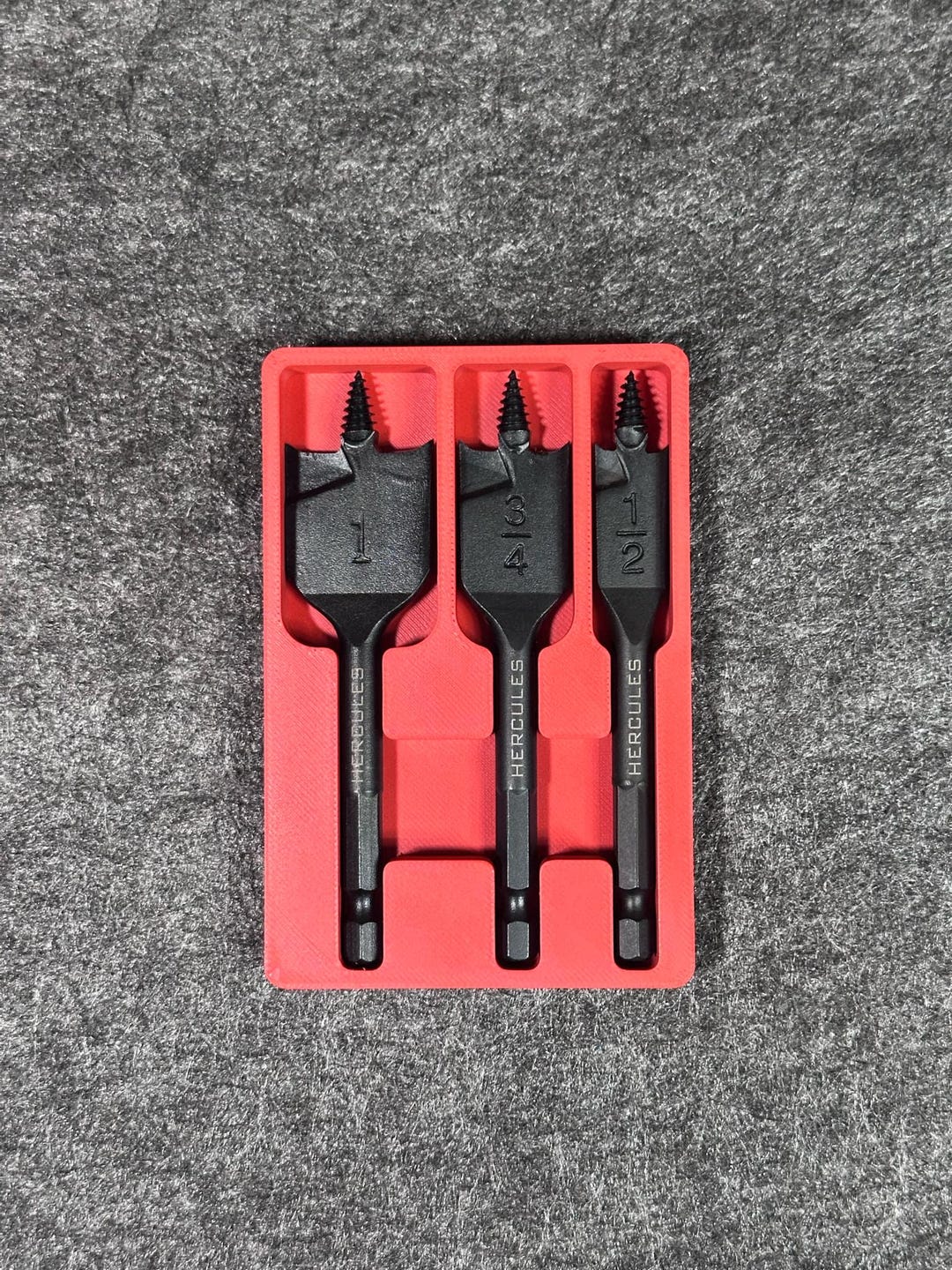 Stubby Spade Bit Set Holder, Organizer Tray for Harbor Freight Hercules ...