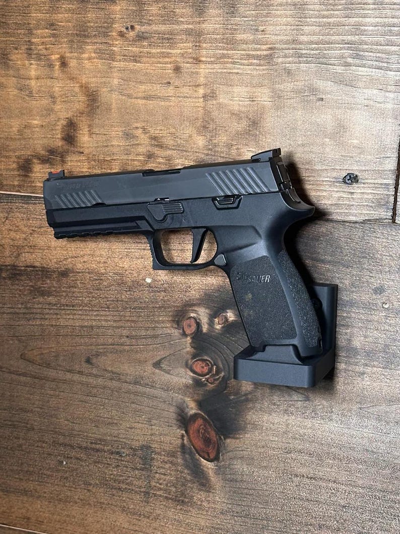 Wall Mount Pistol Stand, Handgun Display Holder for Double Stack 9mm ...