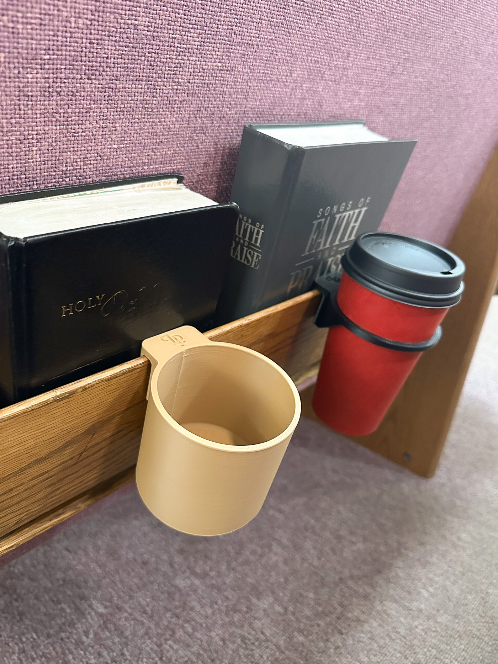 Cup Holder Church Pew | Drink Holder Universal Size Travel Mug Tumbler ...