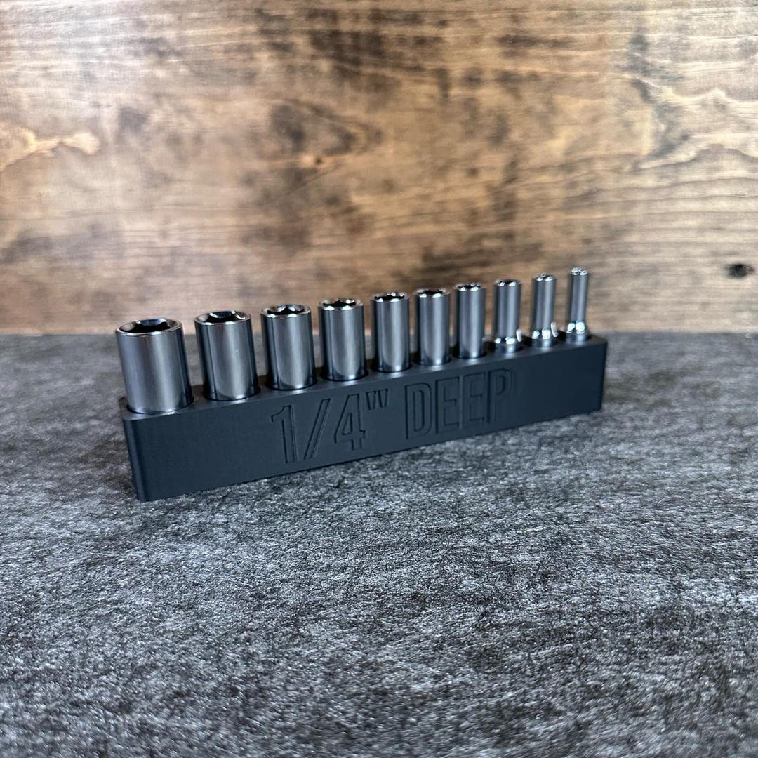 1/4" Deep Socket Set Organizer: Harbor Freight Quinn, Metric/standard ...