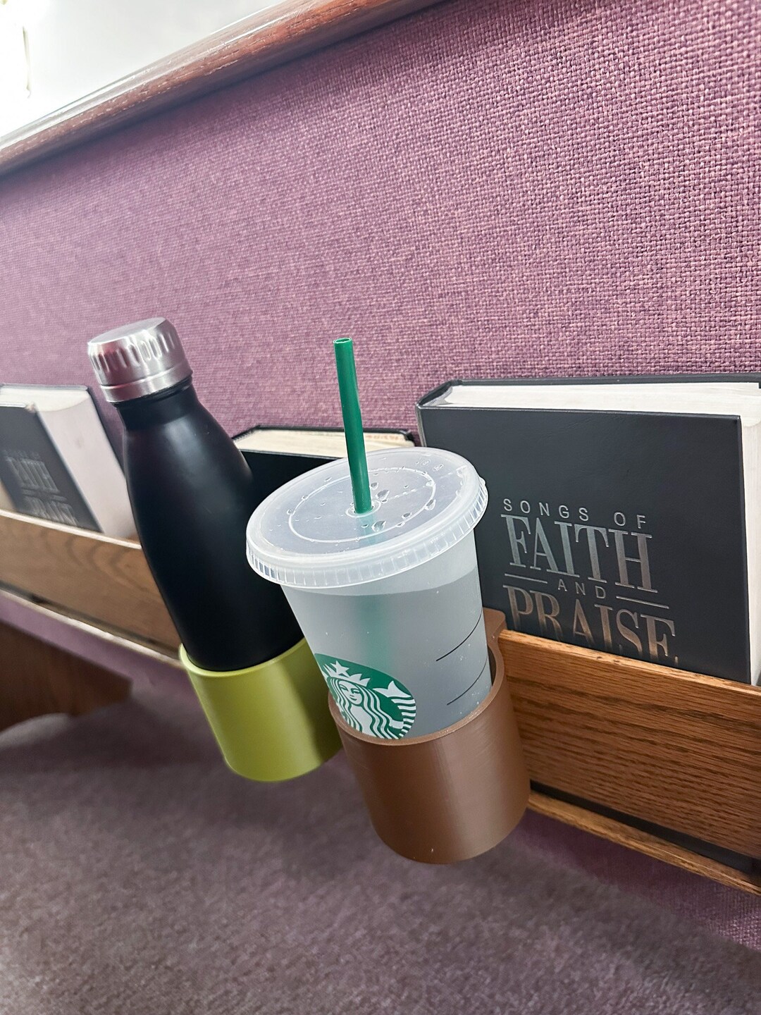 Cup Holder Church Pew | Drink Holder Universal Size Travel Mug Tumbler ...