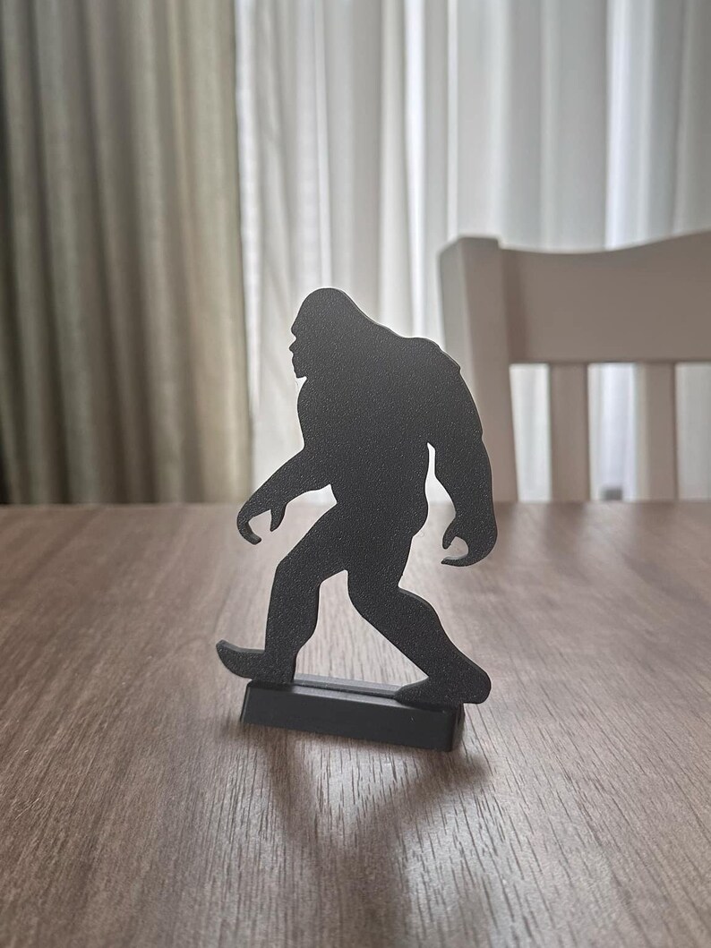 Bigfoot Silhouette Display Desk Decoration, Sasquatch Decor Display for ...