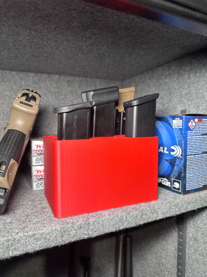 Glock Magazine Holder, Double Stack 9mm Magazine Organizer for Storing ...