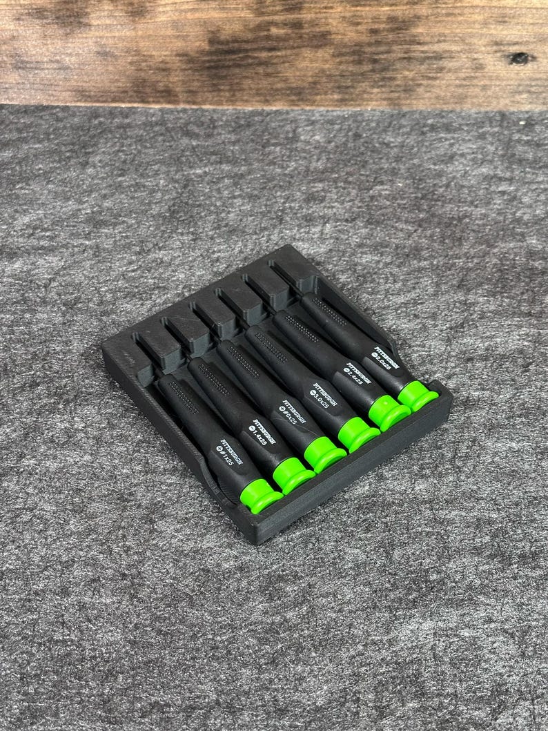 Pittsburgh 6-piece Precision Screwdriver Set Holder: 3D Printed ...