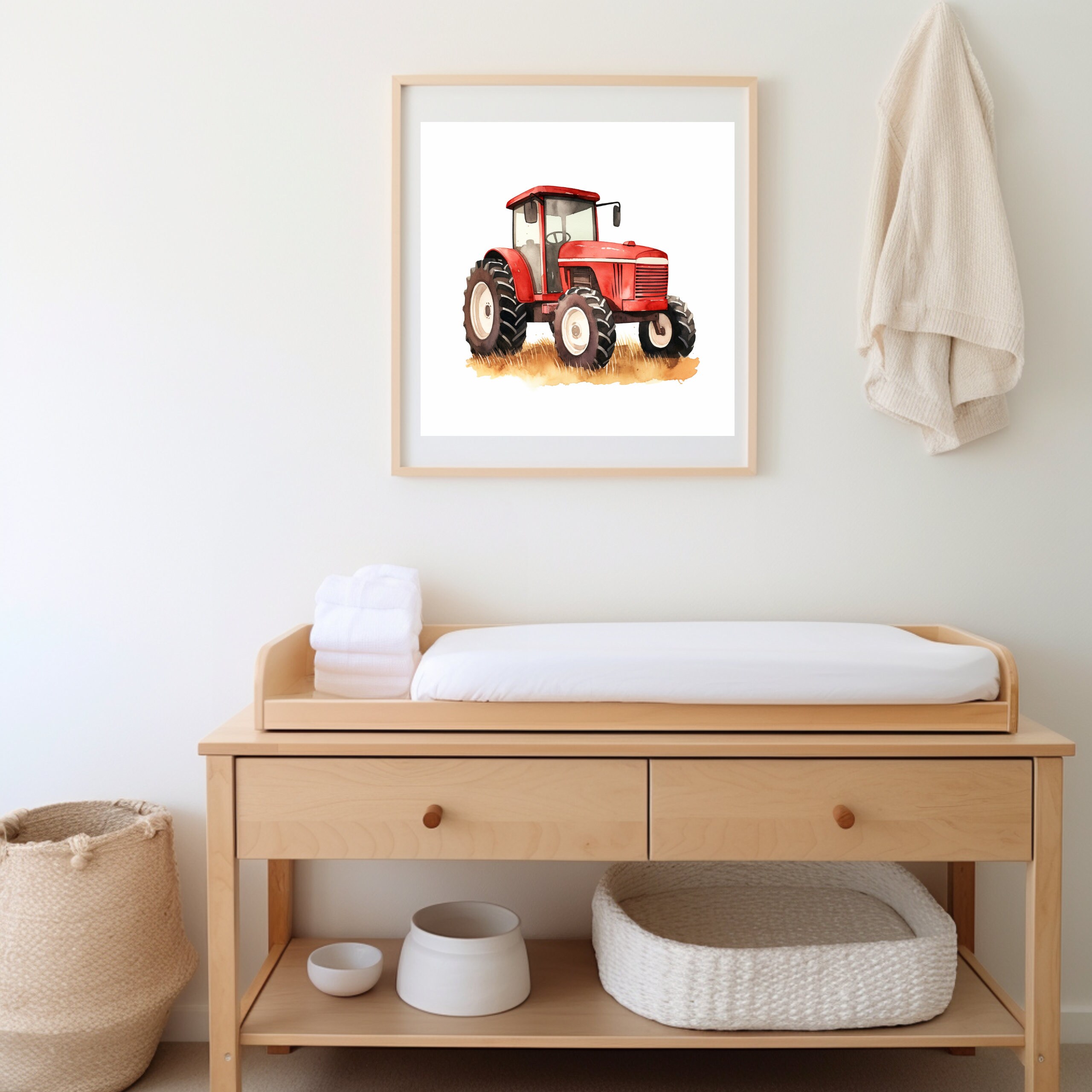Farm Tractor Watercolour Print DIGITAL PRINT FILE - Etsy