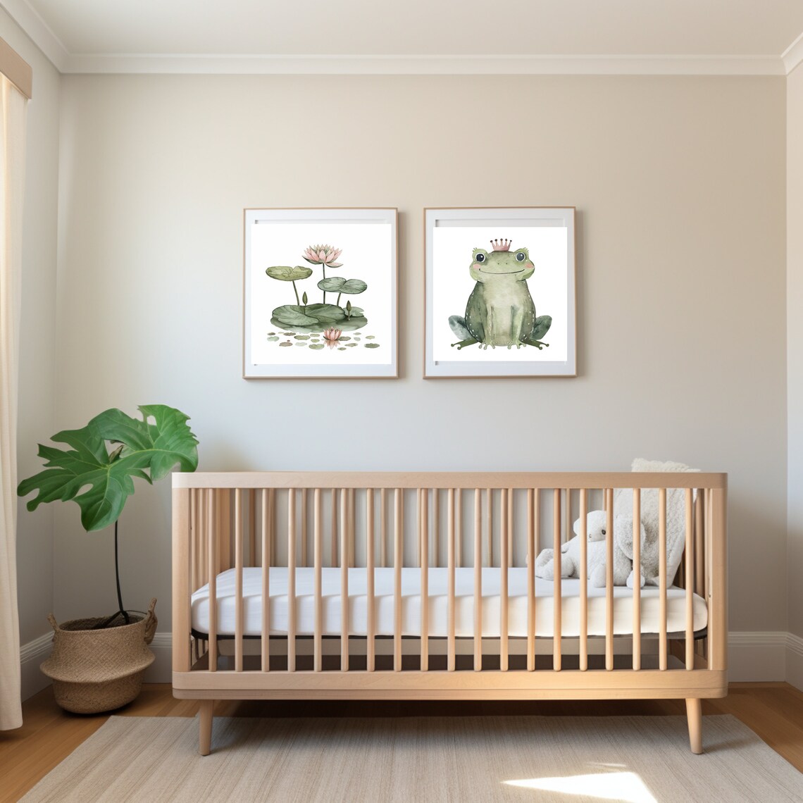 Watercolour Princess Frog & Lily Pad Set DIGITAL PRINT FILE - Etsy