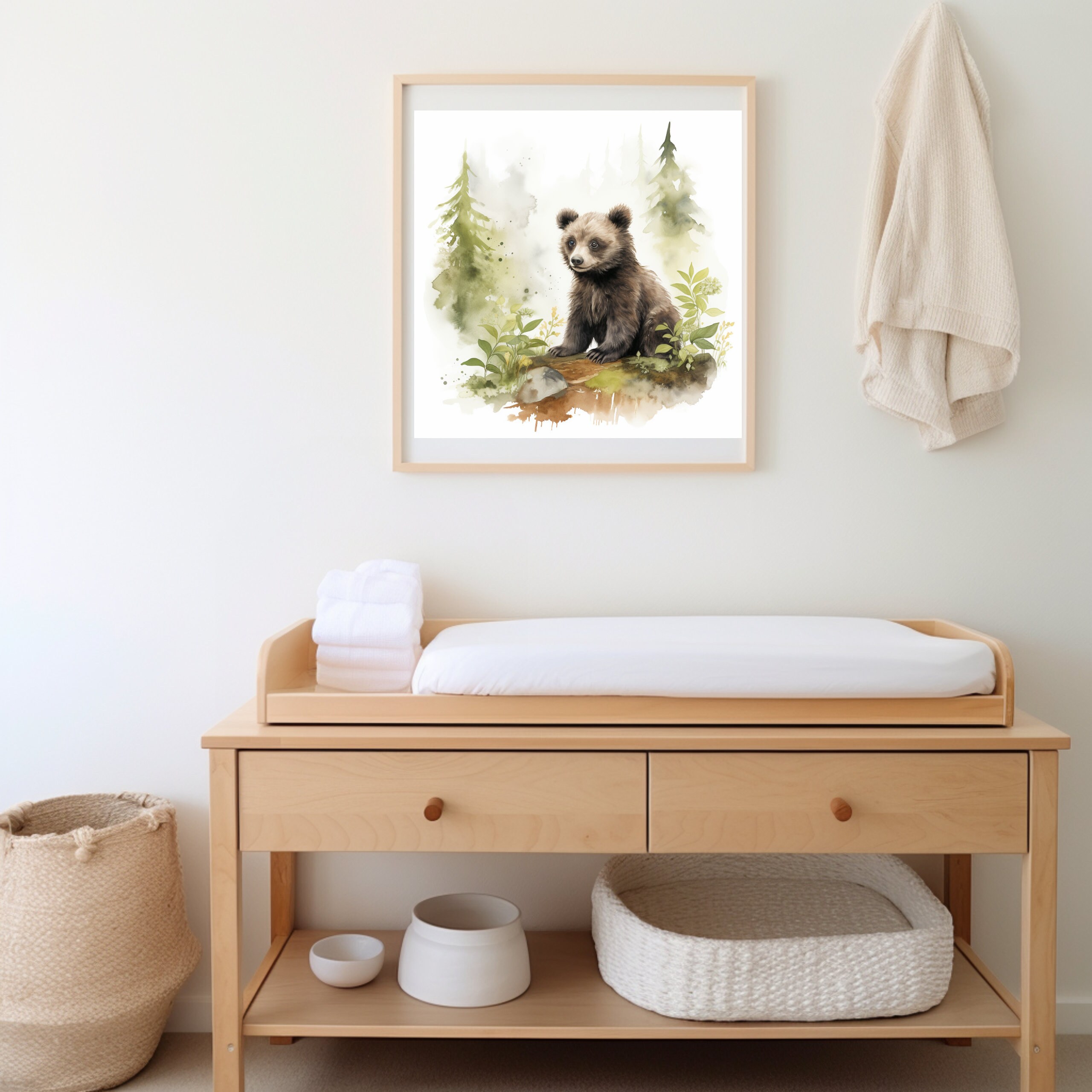 Baby Bear Watercolour DIGITAL PRINT FILE - Etsy