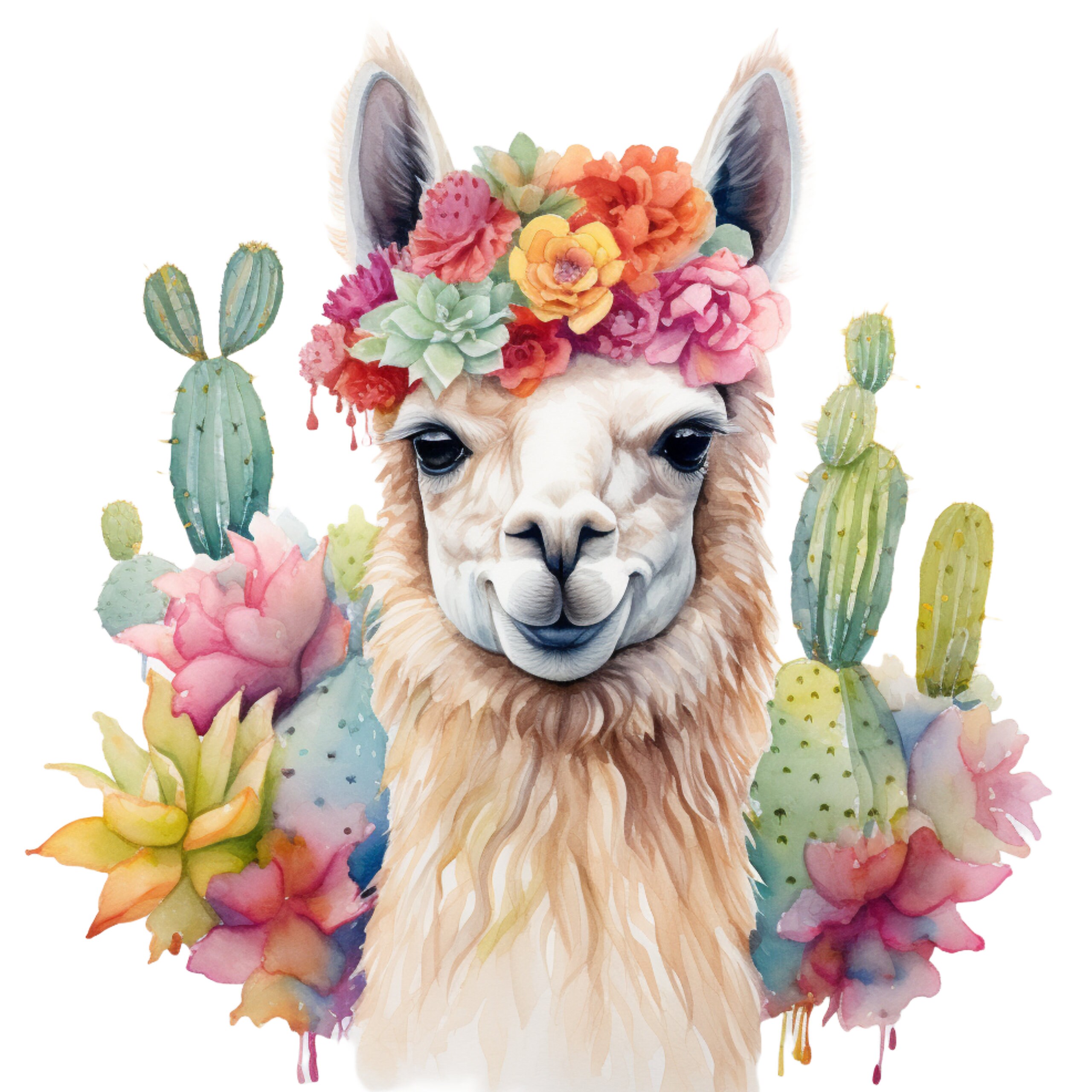 Watercolour Llama DIGITAL PRINT FILE - Etsy