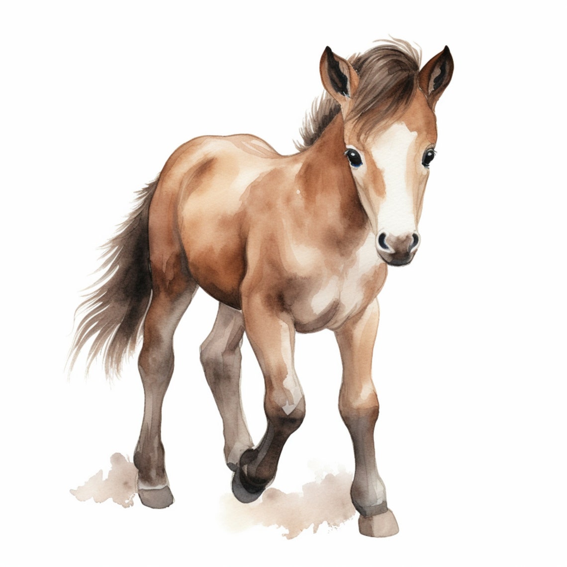 Farm Animal Horse Watercolour Print DIGITAL PRINT FILE - Etsy