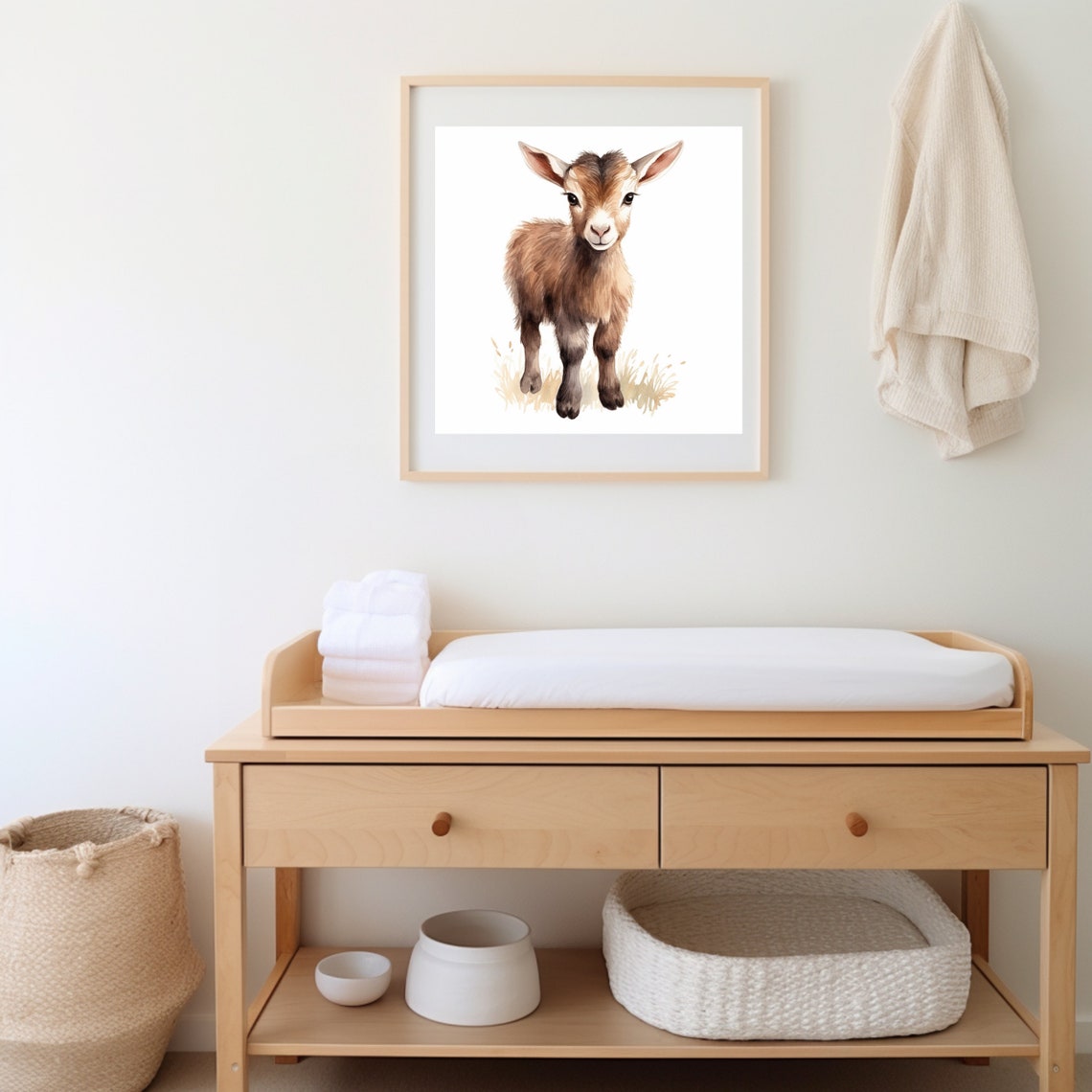 Farm Animal Goat Watercolour Print DIGITAL PRINT FILE - Etsy