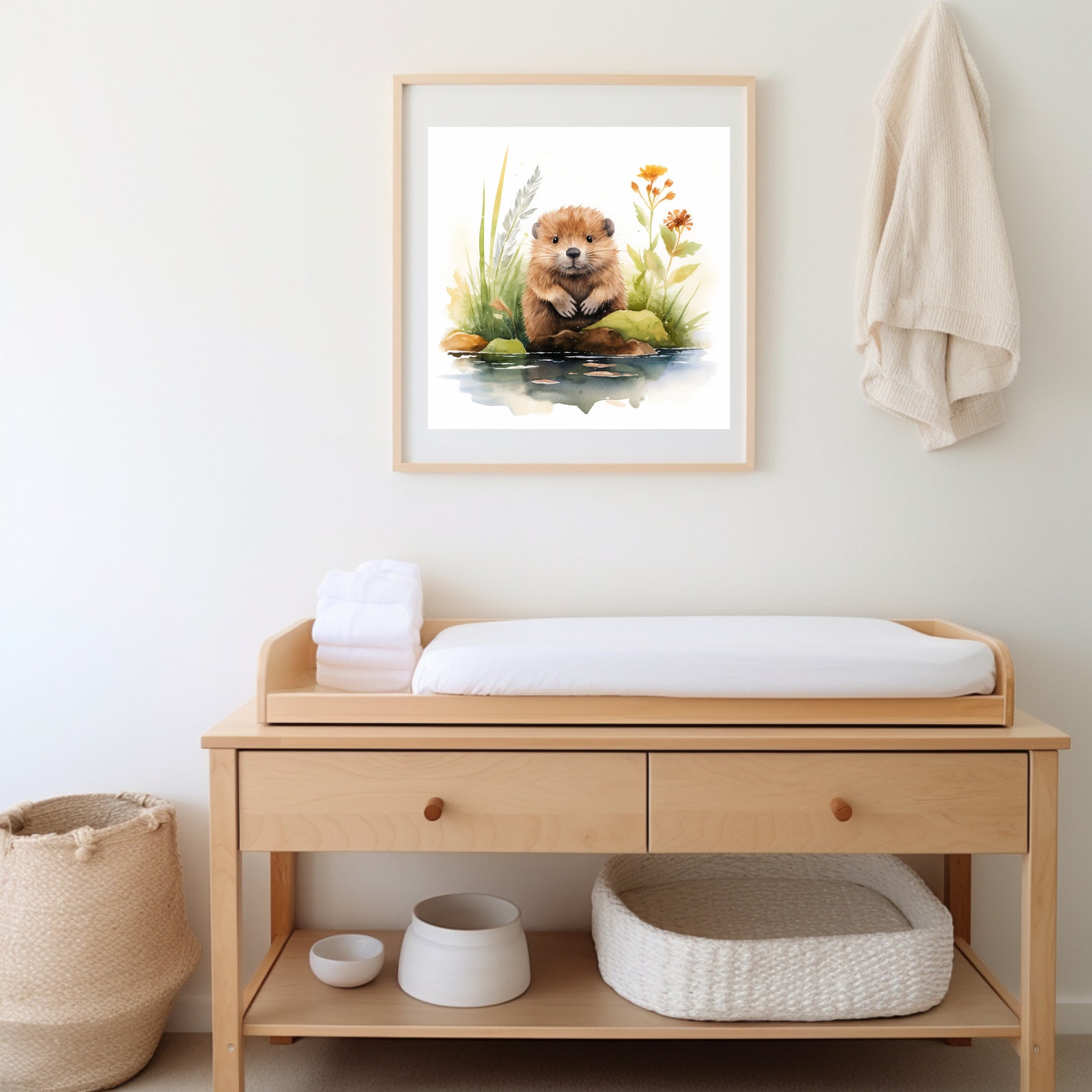 Baby Beaver Watercolour DIGITAL PRINT FILE - Etsy