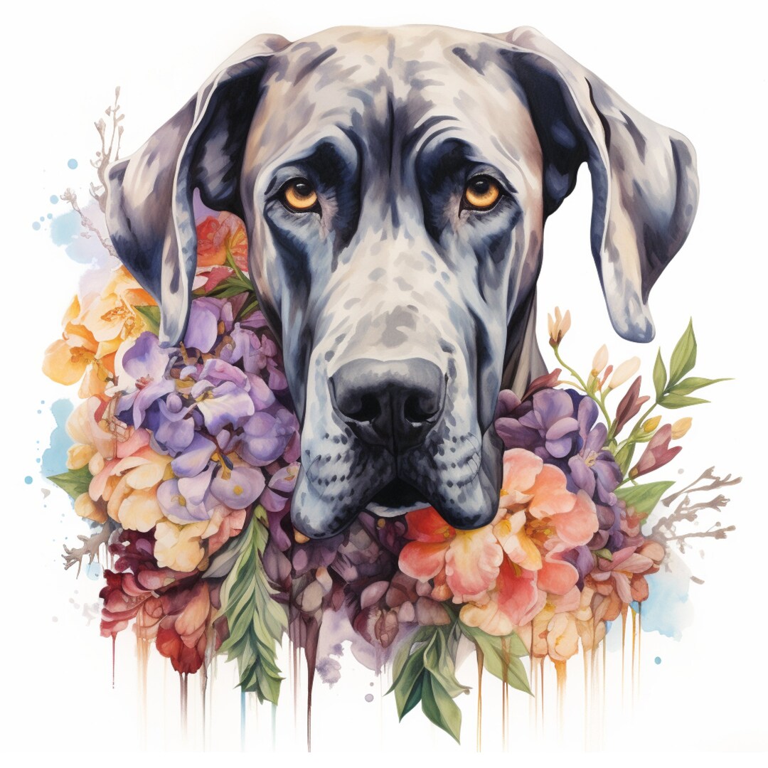 Great Dane Watercolour DIGITAL PRINT FILE - Etsy