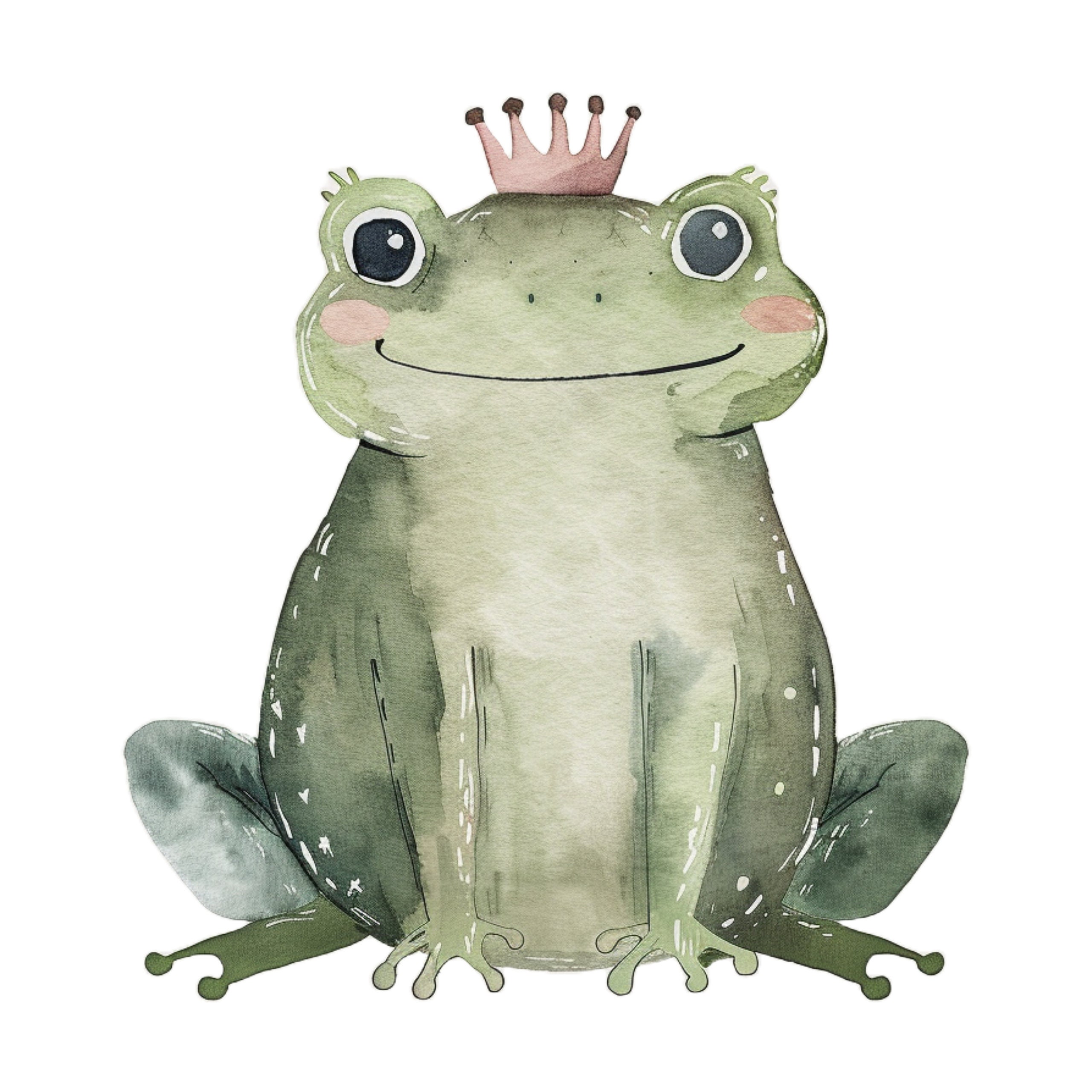 Watercolour Princess Frog & Lily Pad Set DIGITAL PRINT FILE - Etsy