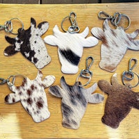 Cow Keychains - Etsy