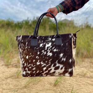 Cowhide Tote Bag Western Handbag Purse Real Hair-on Leather Large ...