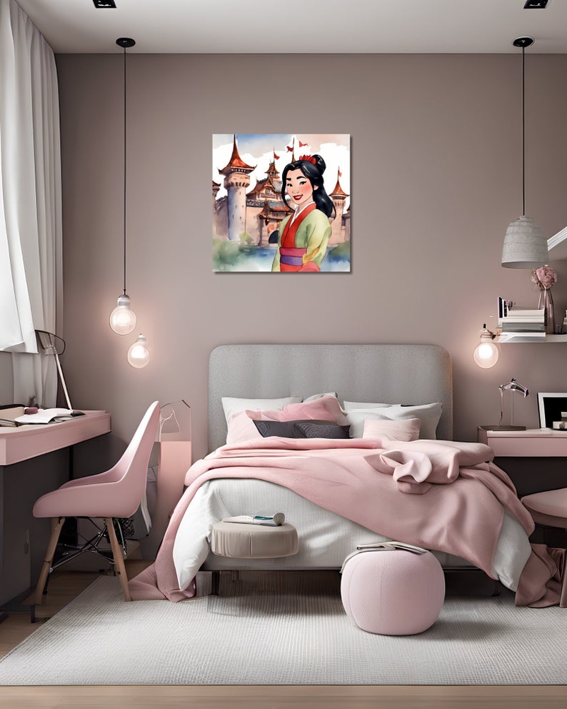 Mulan Disney Character Art Print for Fairytale Nursery Decor Magical ...