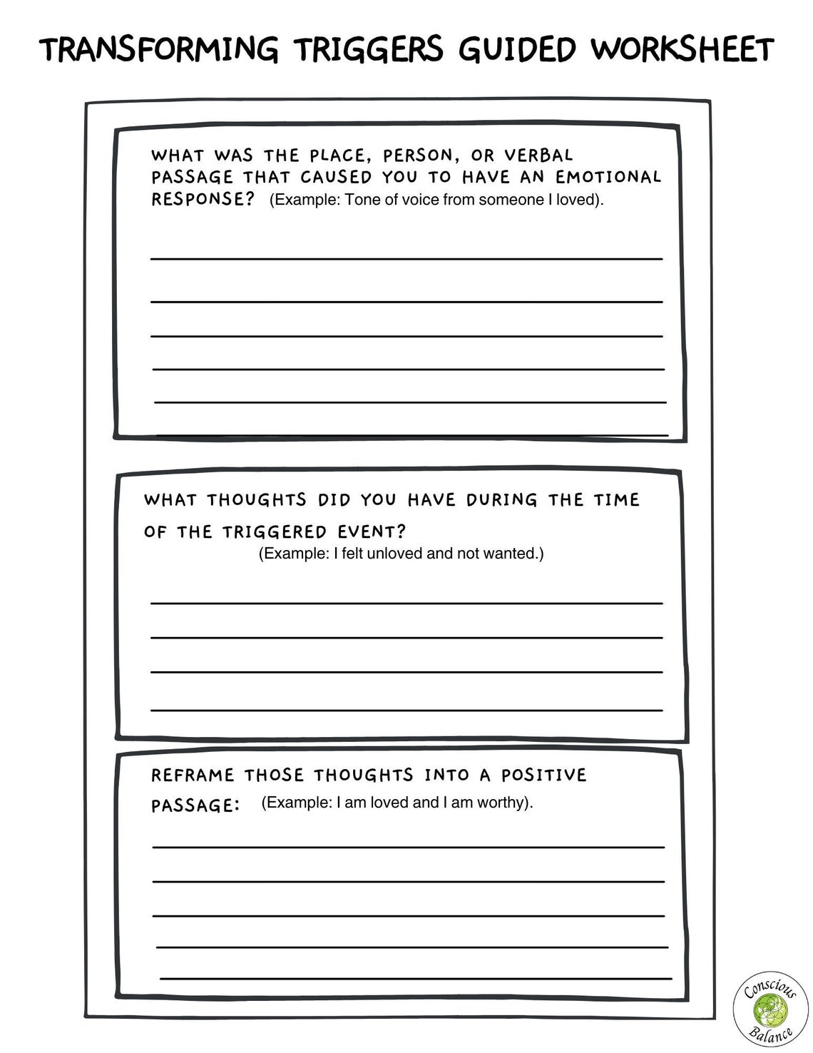 Transforming Triggers Worksheet - Etsy