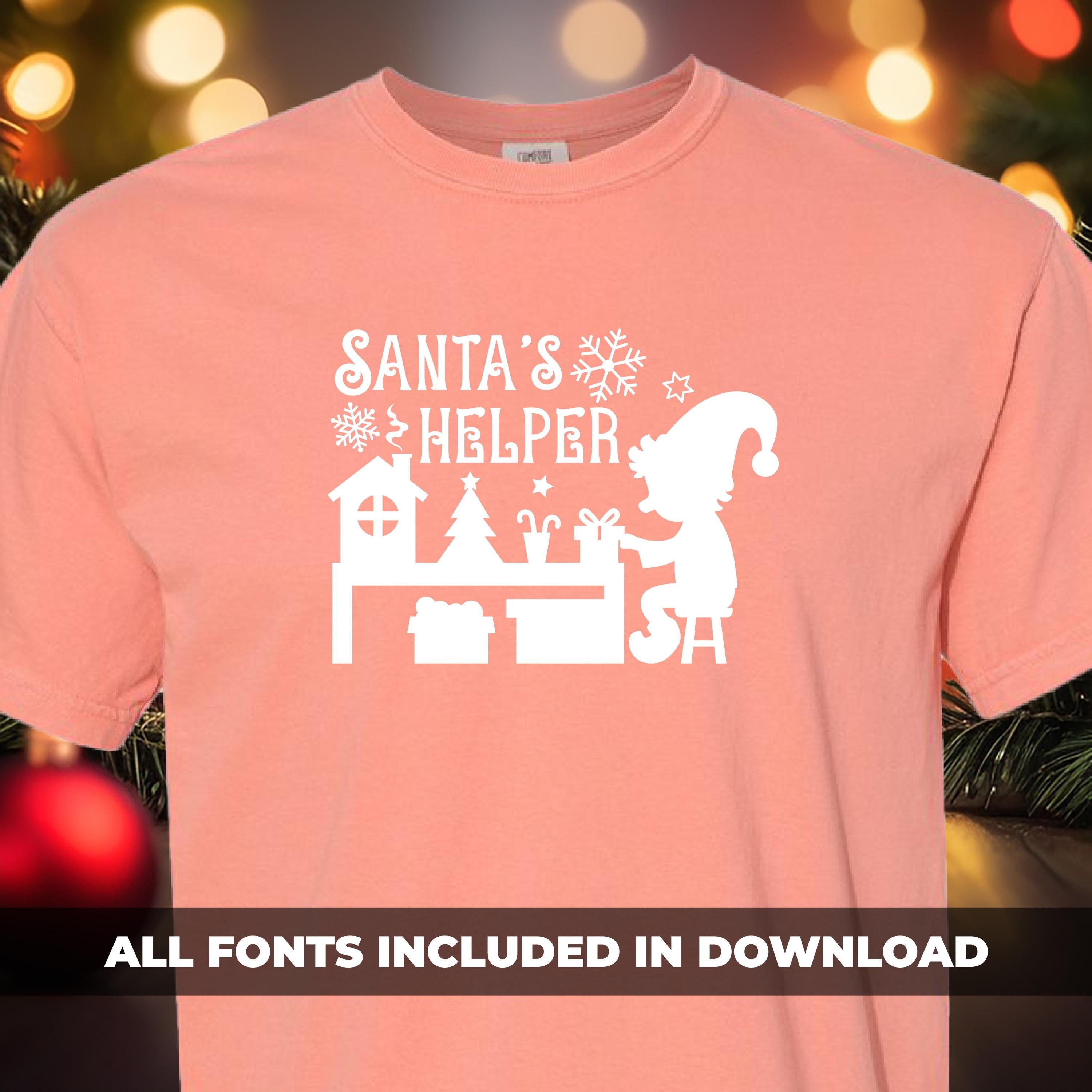Santa's Helper SVG, Digital Download, Funny Christmas Shirt, Christmas ...
