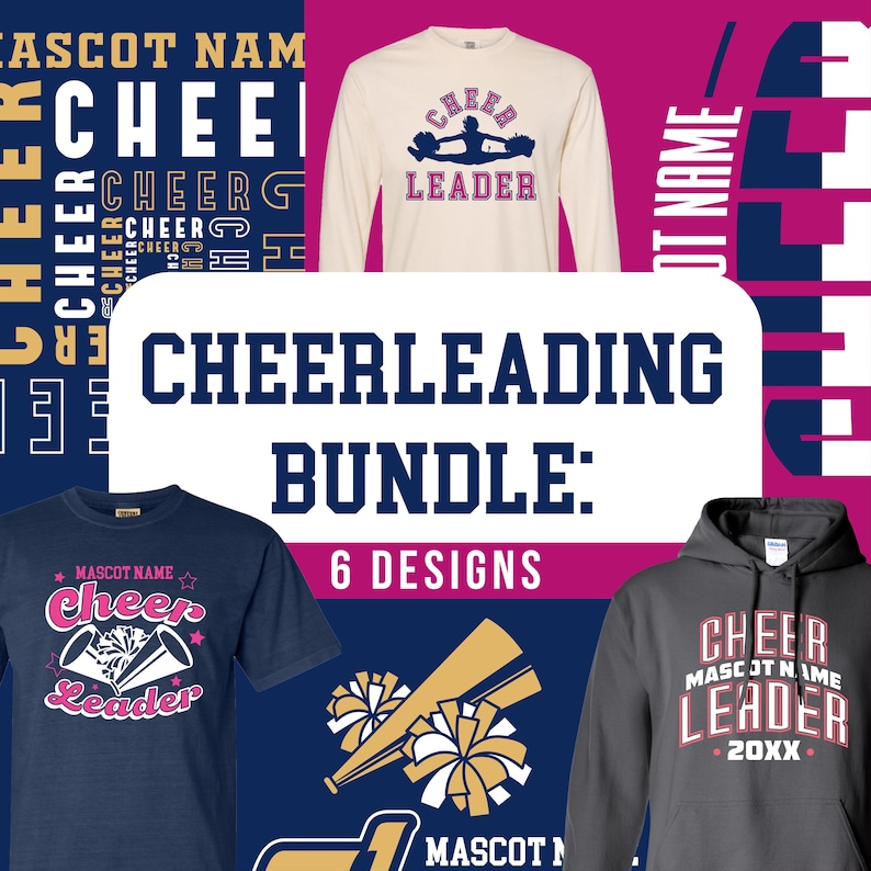 Cheer SVG Bundle, Mascot Template Svg, Personalize Cheer Team, Svg ...